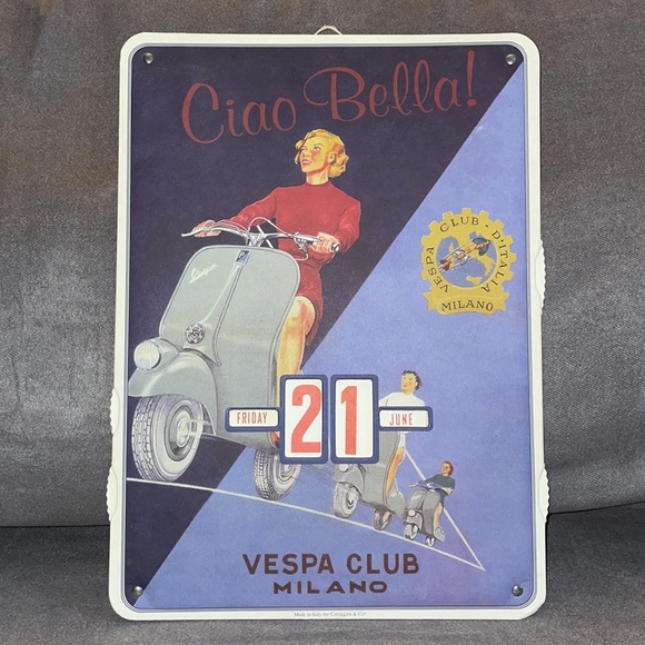 Vespa Club | Design | Vintage Vespa Club Milano Calendar | Poshmark